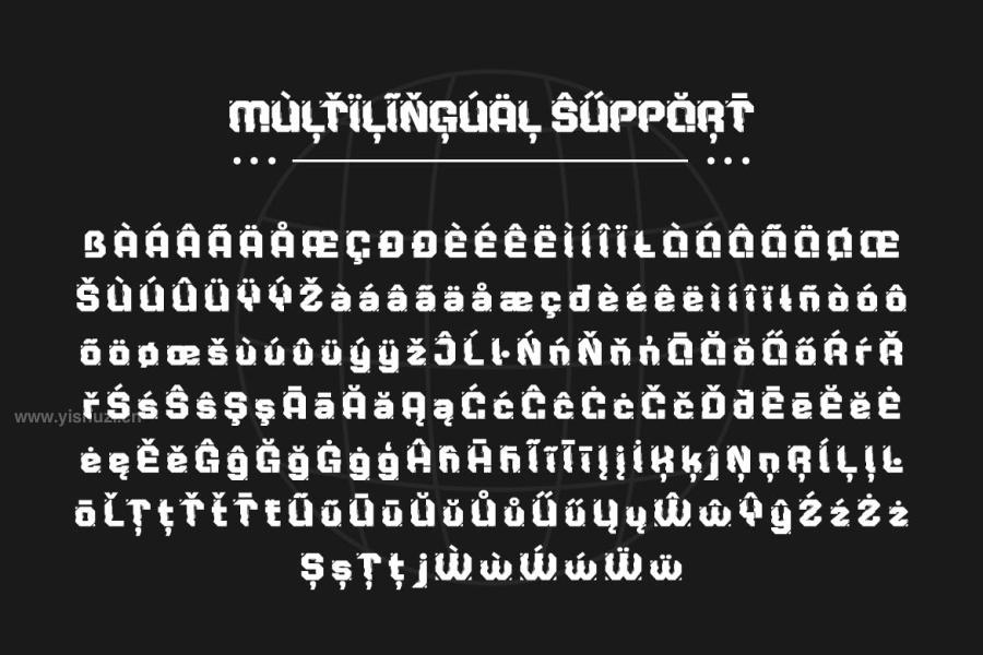 未来主义金属机甲的英文装饰字体-RAXON - 艺字网